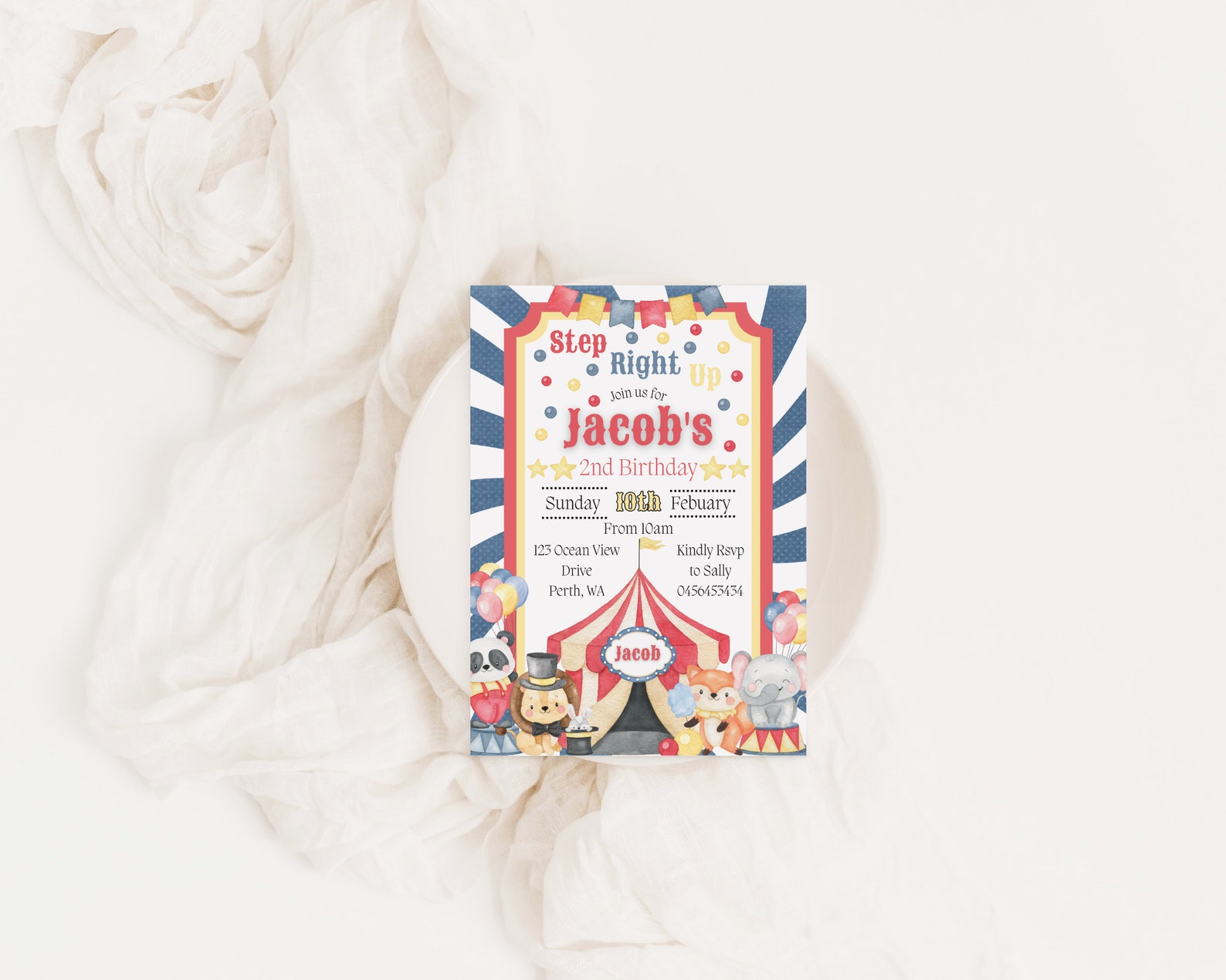 Editable Circus Birthday Invitation Come One Come All Circus Birthday ...