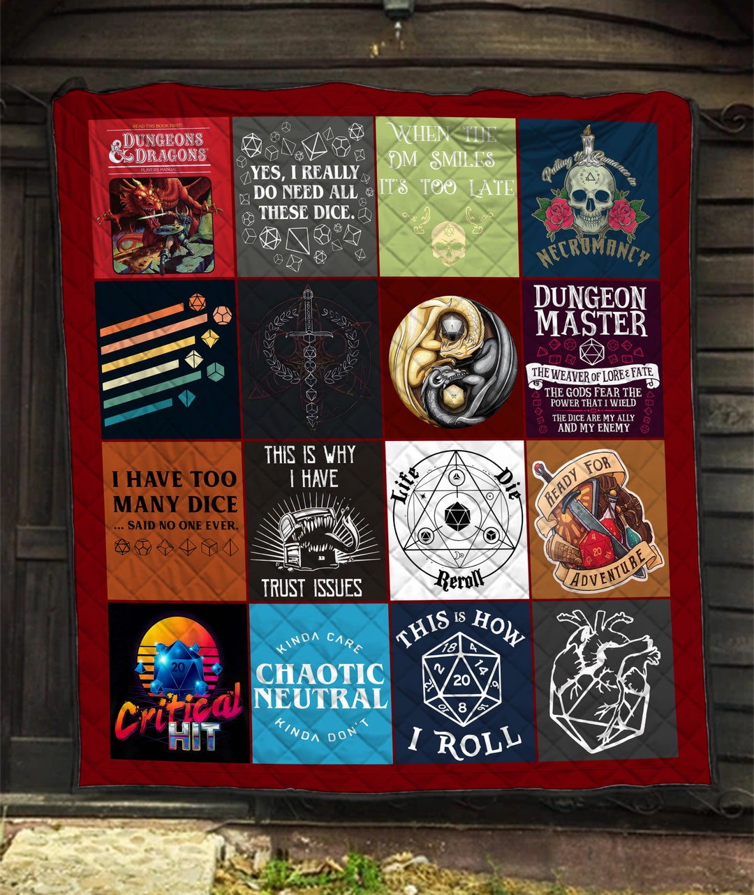 Dungeons and Dragons Dnd Quilt Blankedungeons and Dragons Dnd - Etsy