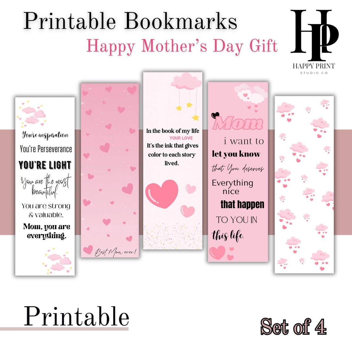 Printable Mother’s Day Bookmark Template, Mom Bookmark/ Special Mom ...