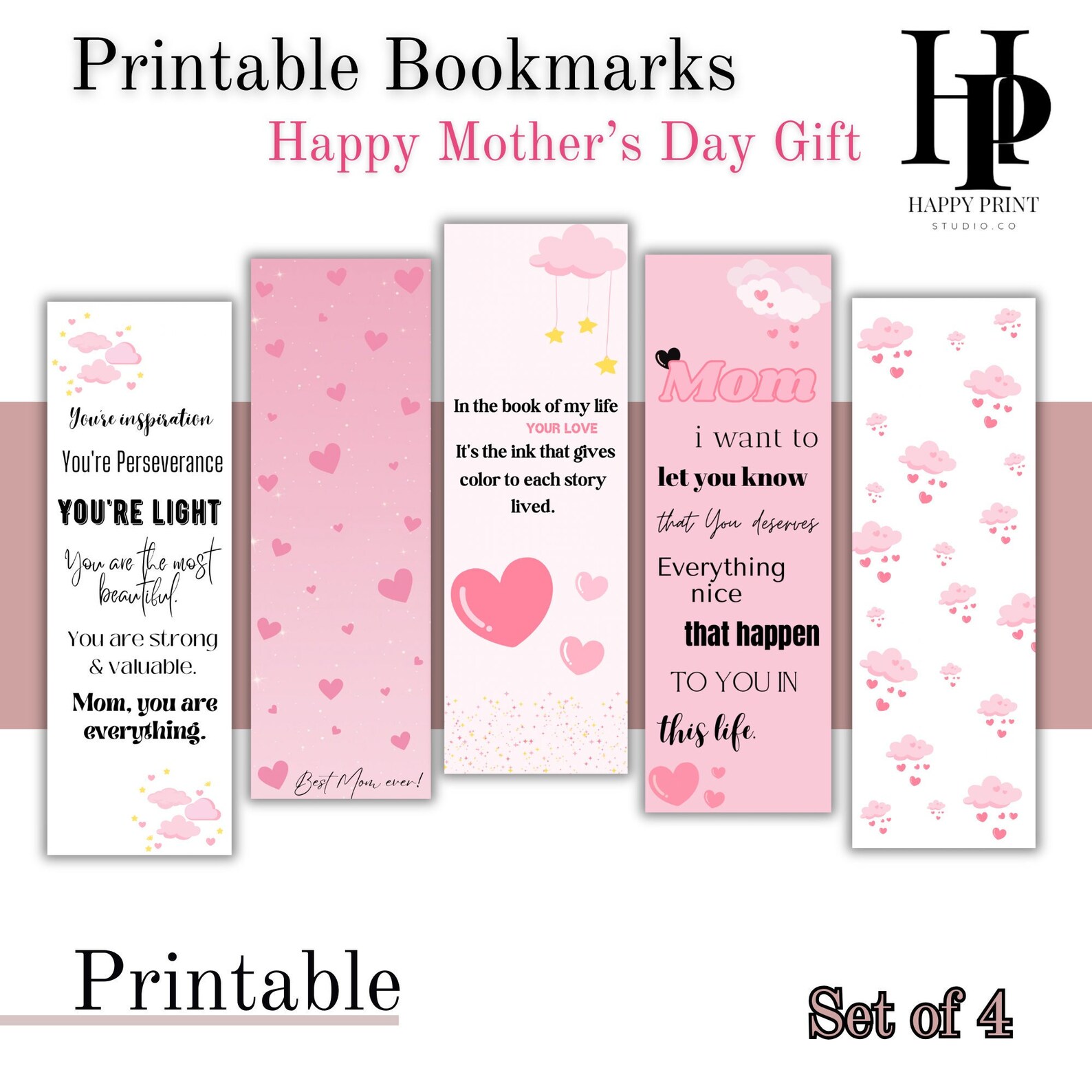 Printable Mother’s Day Bookmark Template, Mom Bookmark/ Special Mom ...