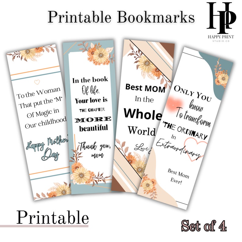 Printable Mothers Day Bookmark Template, Mom Bookmark/ Special Mom Gift ...