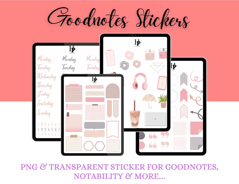 Goodnote Digital Stickers,digital Planner Stickers, Clipart ...