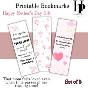 Printable Mother’s Day Bookmark Template, Mom Bookmark/ Special Mom ...