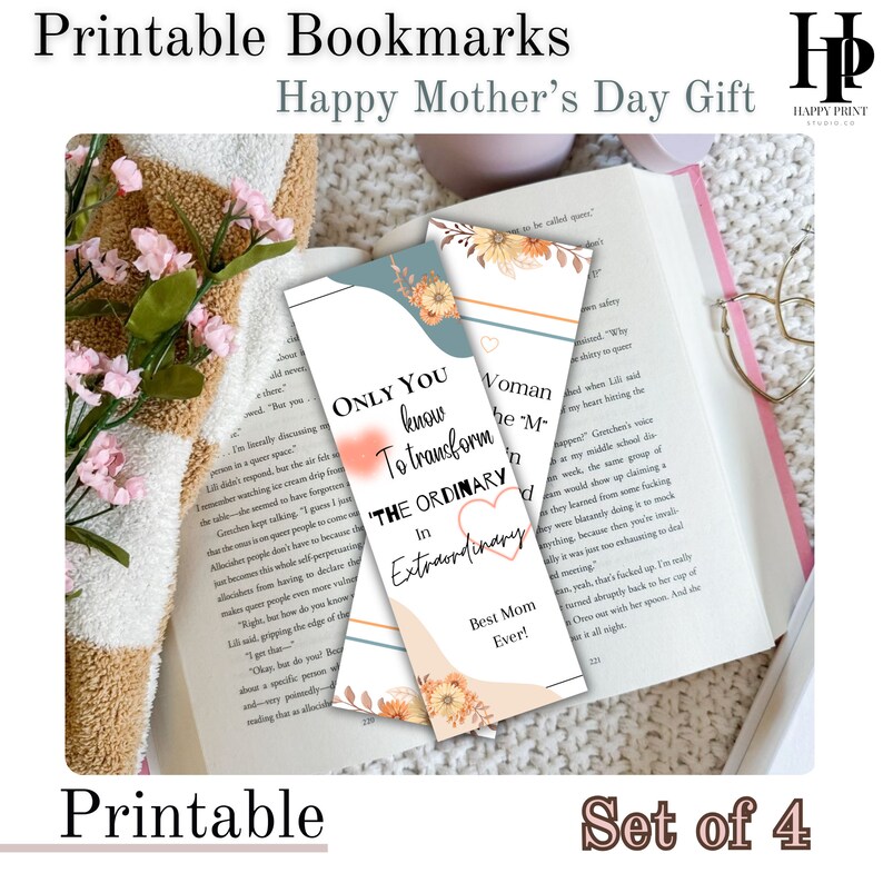 Printable Mothers Day Bookmark Template, Mom Bookmark/ Special Mom Gift ...