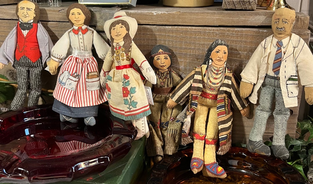 Vintage 1979 Hallmark Famous Americans Cloth Dolls. Set of 6 - Etsy