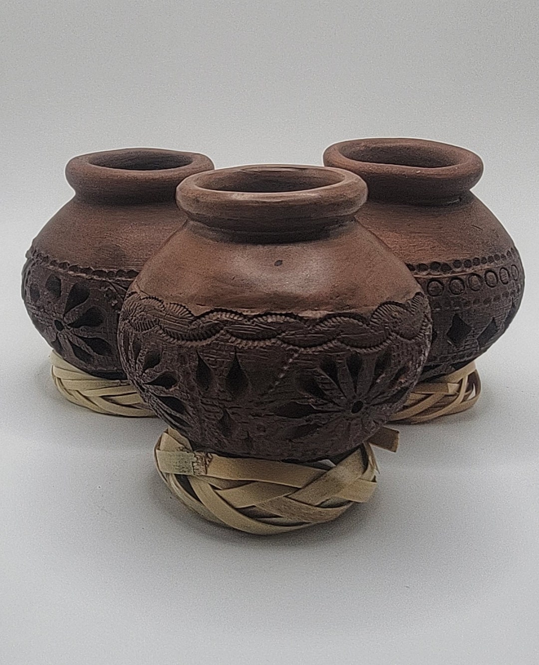 Oaxacan Three Piece Brown Clay Decorative Set. - Etsy