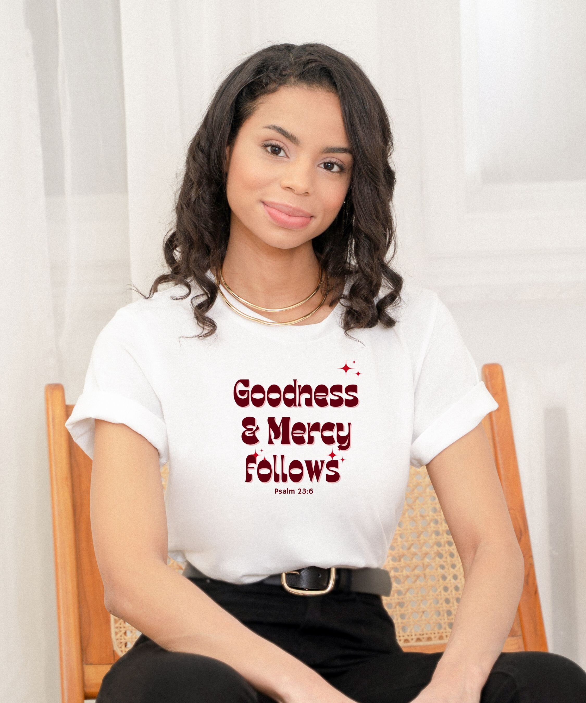 Goodness and Mercy Shirt Goodness Follows Shirt Mercy - Etsy