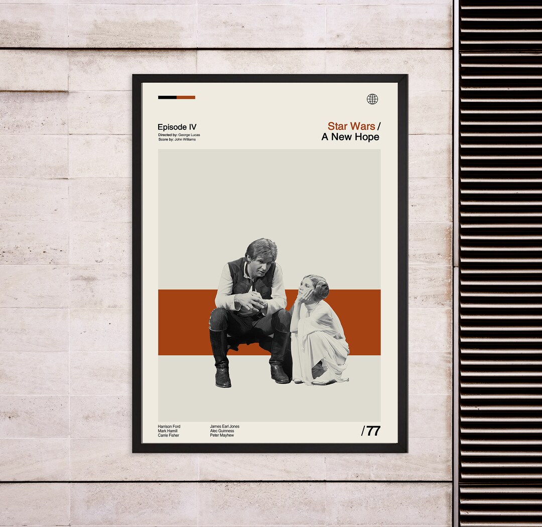 Han Solo & Leia Organa Poster Retro Movie Vintage Retro - Etsy