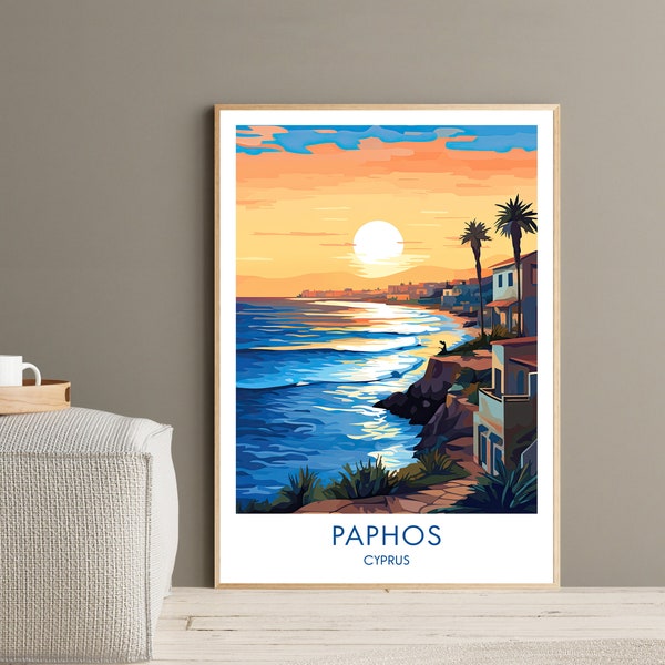 Paphos Map Wall Art - Etsy