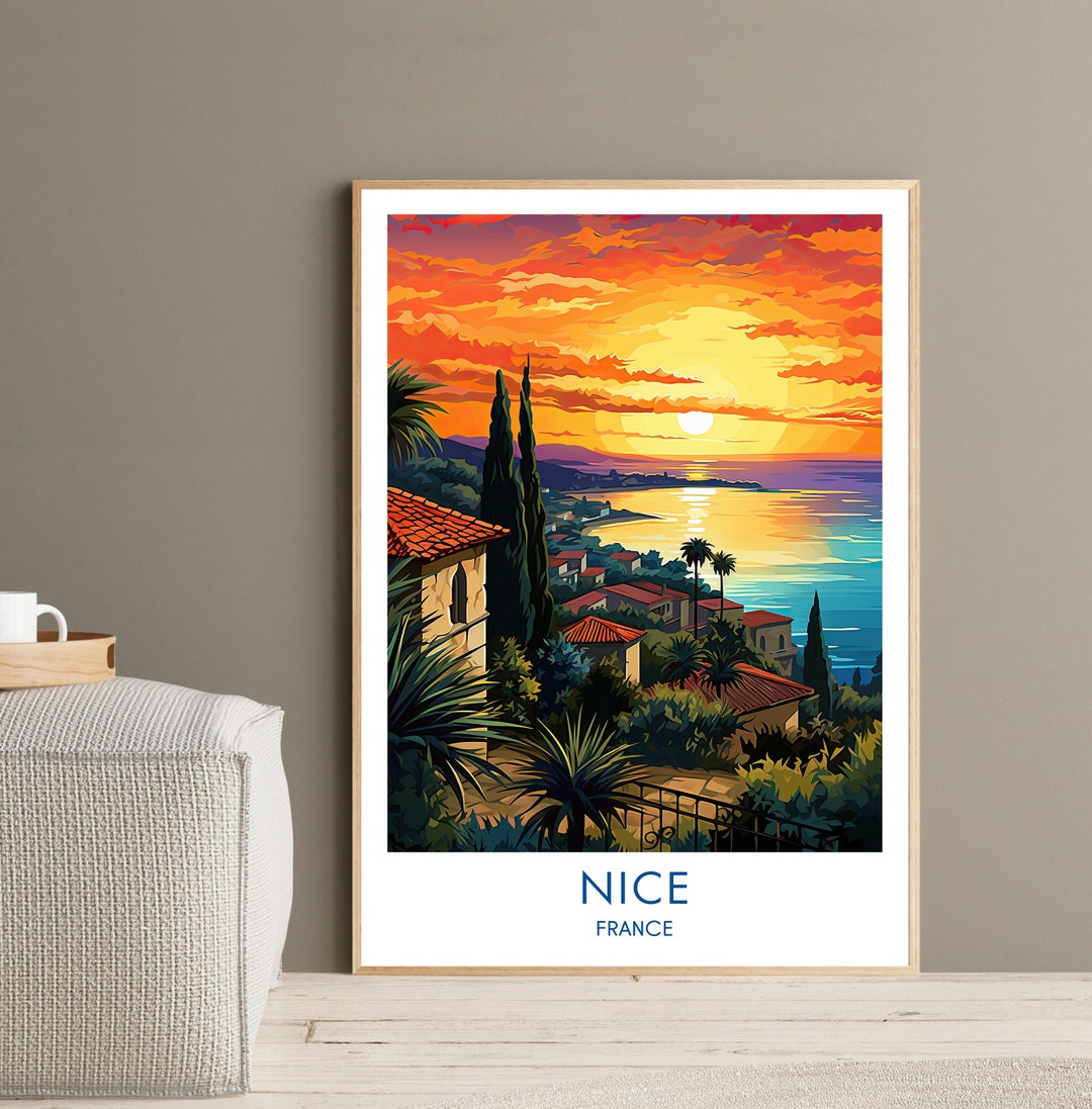 Nice Poster Nice Travel France Poster France Travel Nice - Etsy