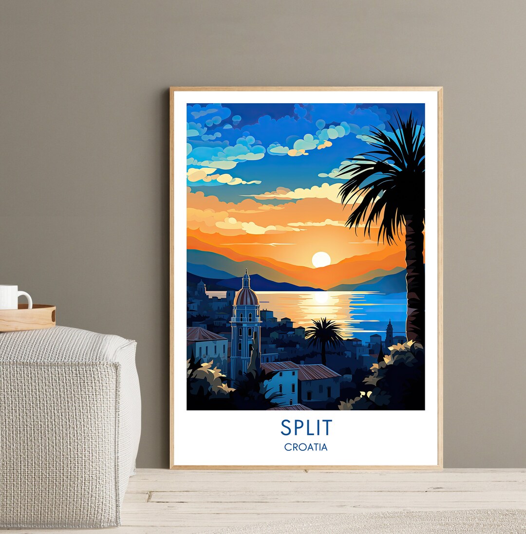 Split Travel Poster Split Poster Croatia Travel Croatia - Etsy
