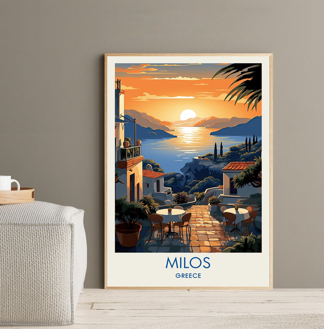 Milos Travel Poster Milos Poster Milos Travel Greece - Etsy