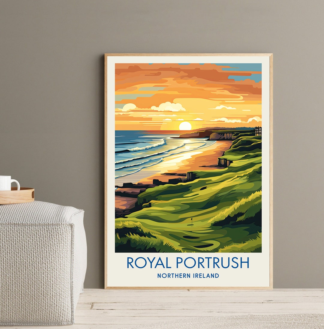 Royal Portrush Poster Royal Portrush Travel Nothern Ireland - Etsy