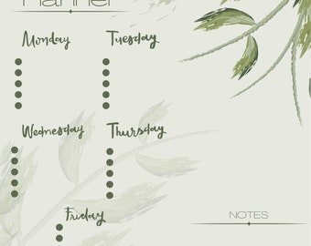 Printable Weekly Planner Blue - Etsy