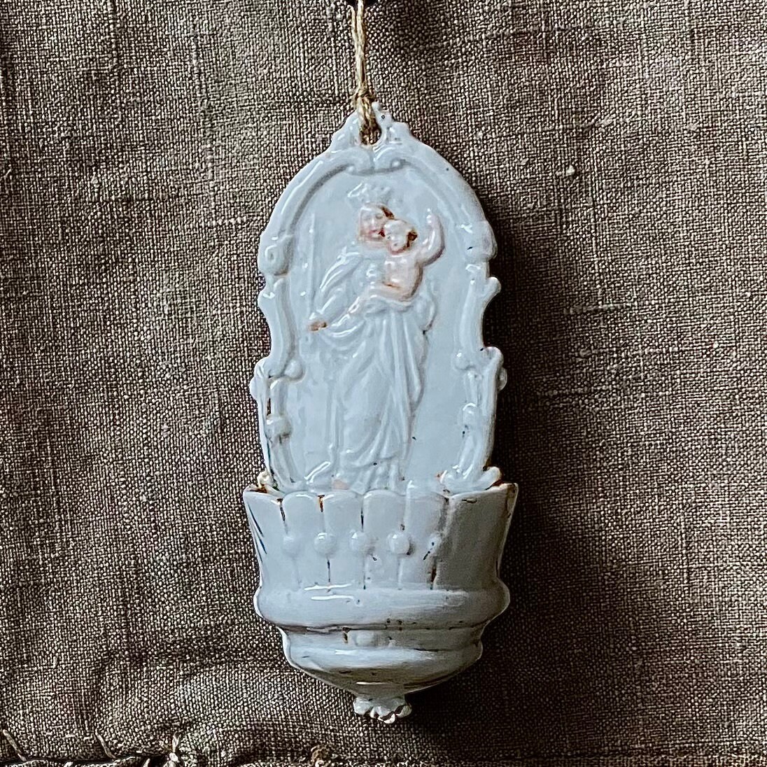 Antique French White Porcelain Stoup. Antique French Vintage - Etsy