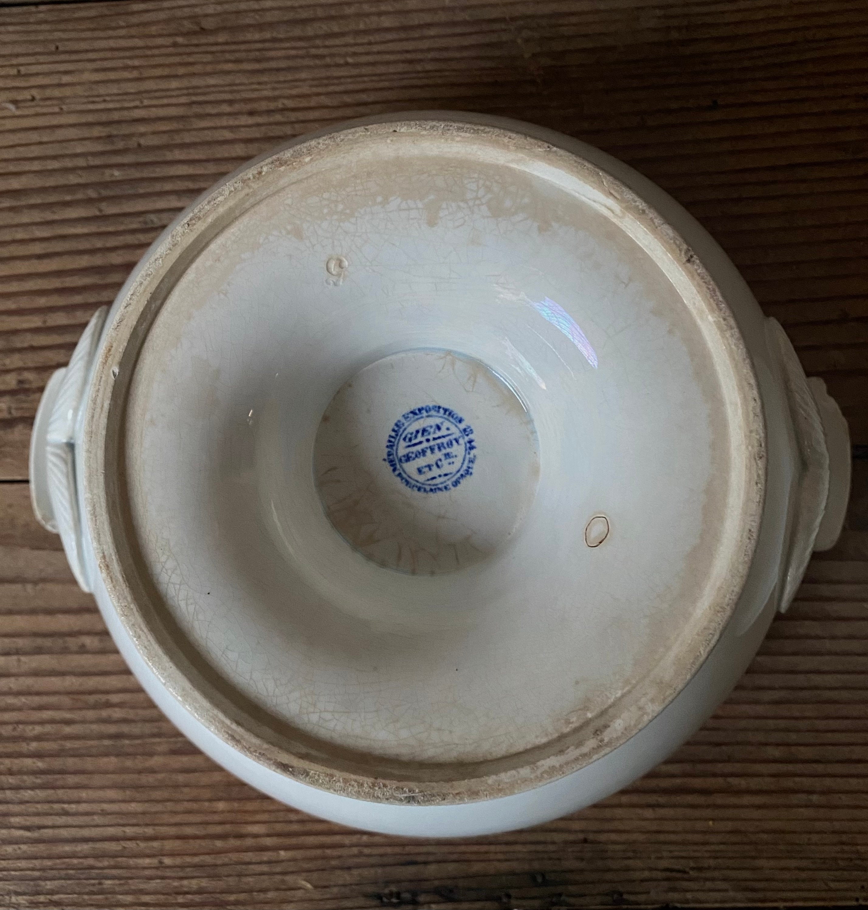 Antique French White Tureen Gien Gold Medal of 1844, Ironstone - Etsy