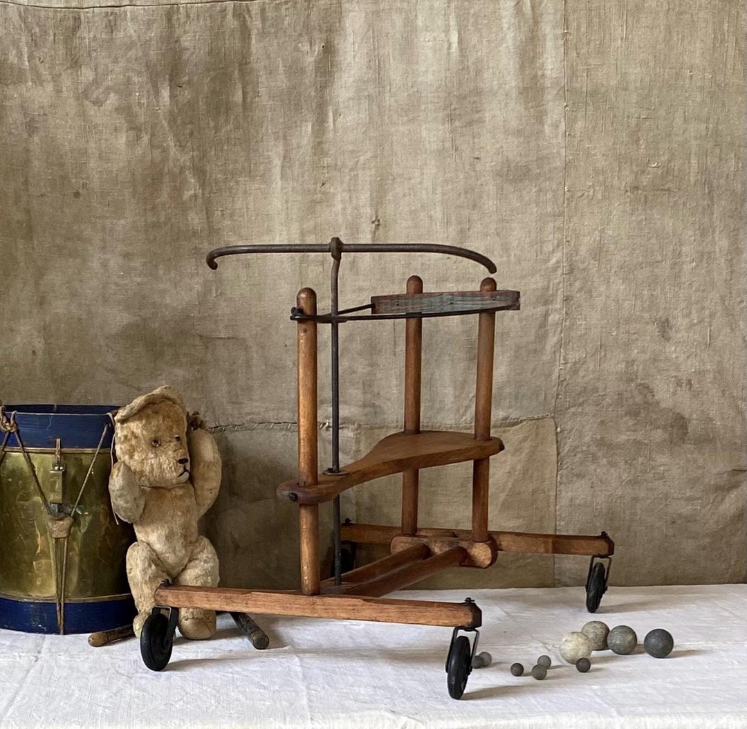 Antique French Walker, Wooden Children's Toy, 1910 - Etsy