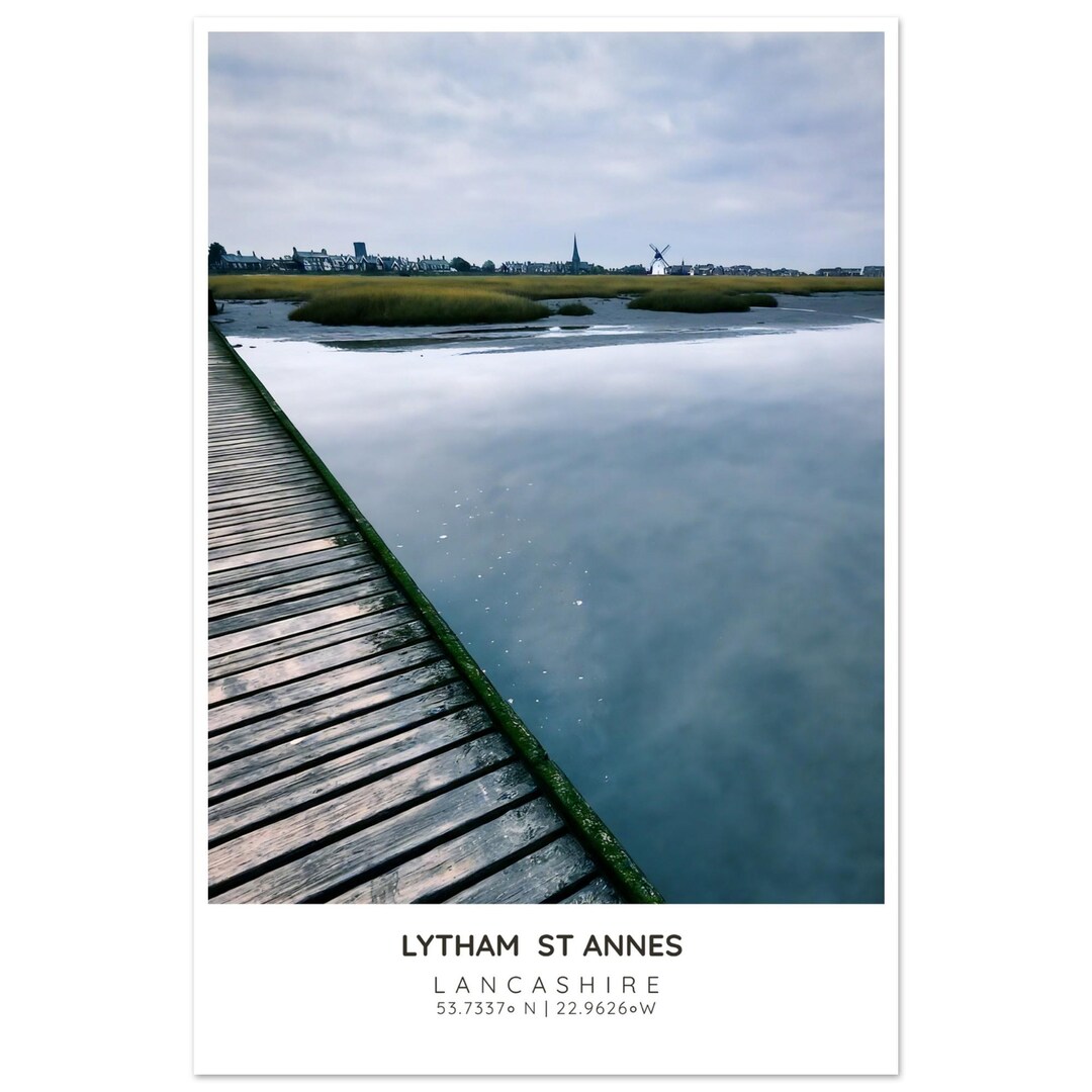 Lytham Jetty Print – Lancashire Sky & Water Wall Art - Etsy