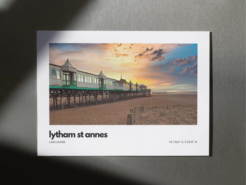 St Annes Pier Wall Art Print | Digital Instant Download Printable ...