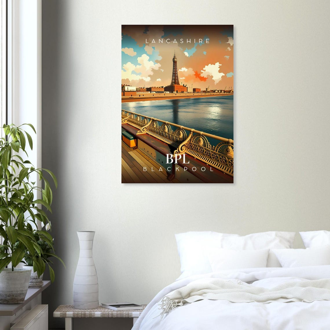 Retro Blackpool North Pier Poster - Travel Wall Art - Museum Quality ...