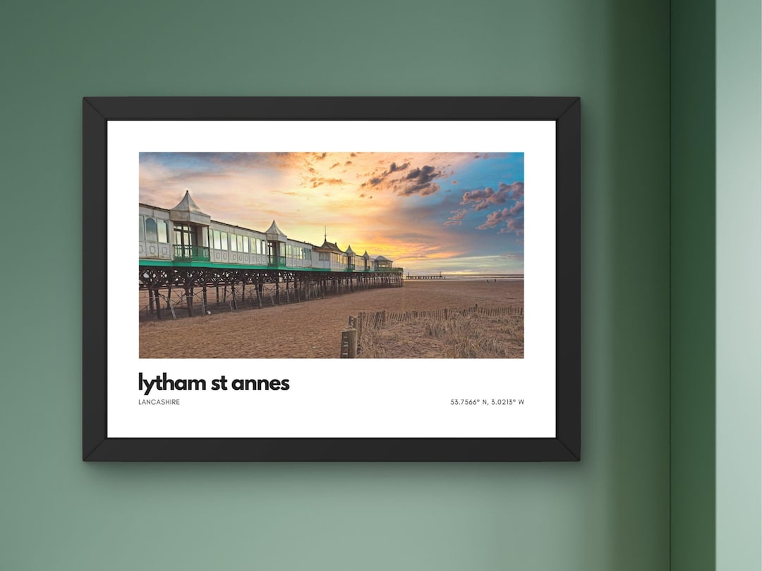St Annes Pier Wall Art Print | Digital Instant Download Printable ...