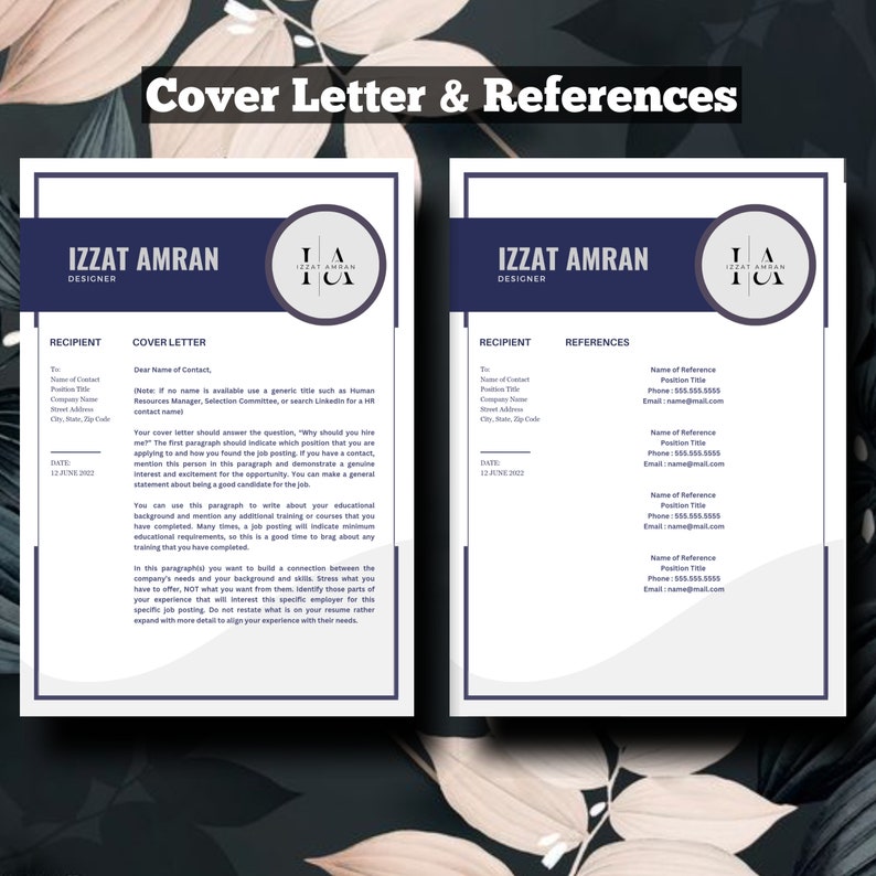 Creative & Modern Resume / CV Template for Canva professional Resume ...