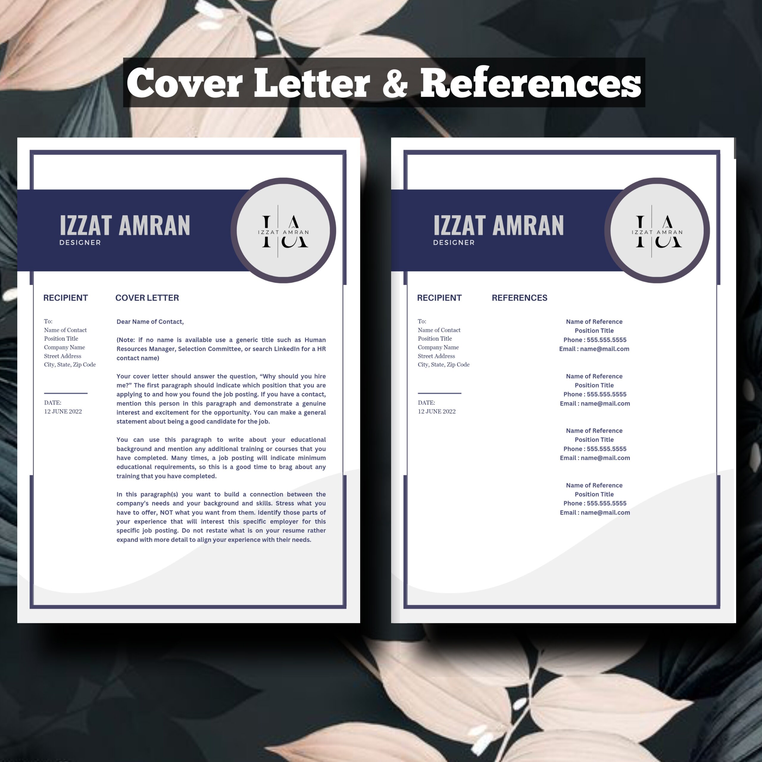 Creative & Modern Resume / CV Template for Canva professional Resume ...