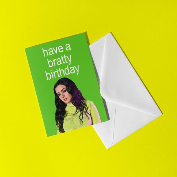 Brat Charli Xcx Birthday Card - Etsy UK
