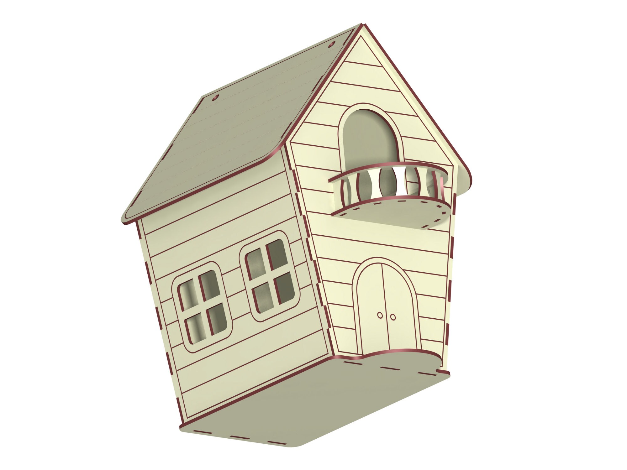 Laser Cut Bird Box Plywood Model Dxf and Dwg Laser Template Bird House ...