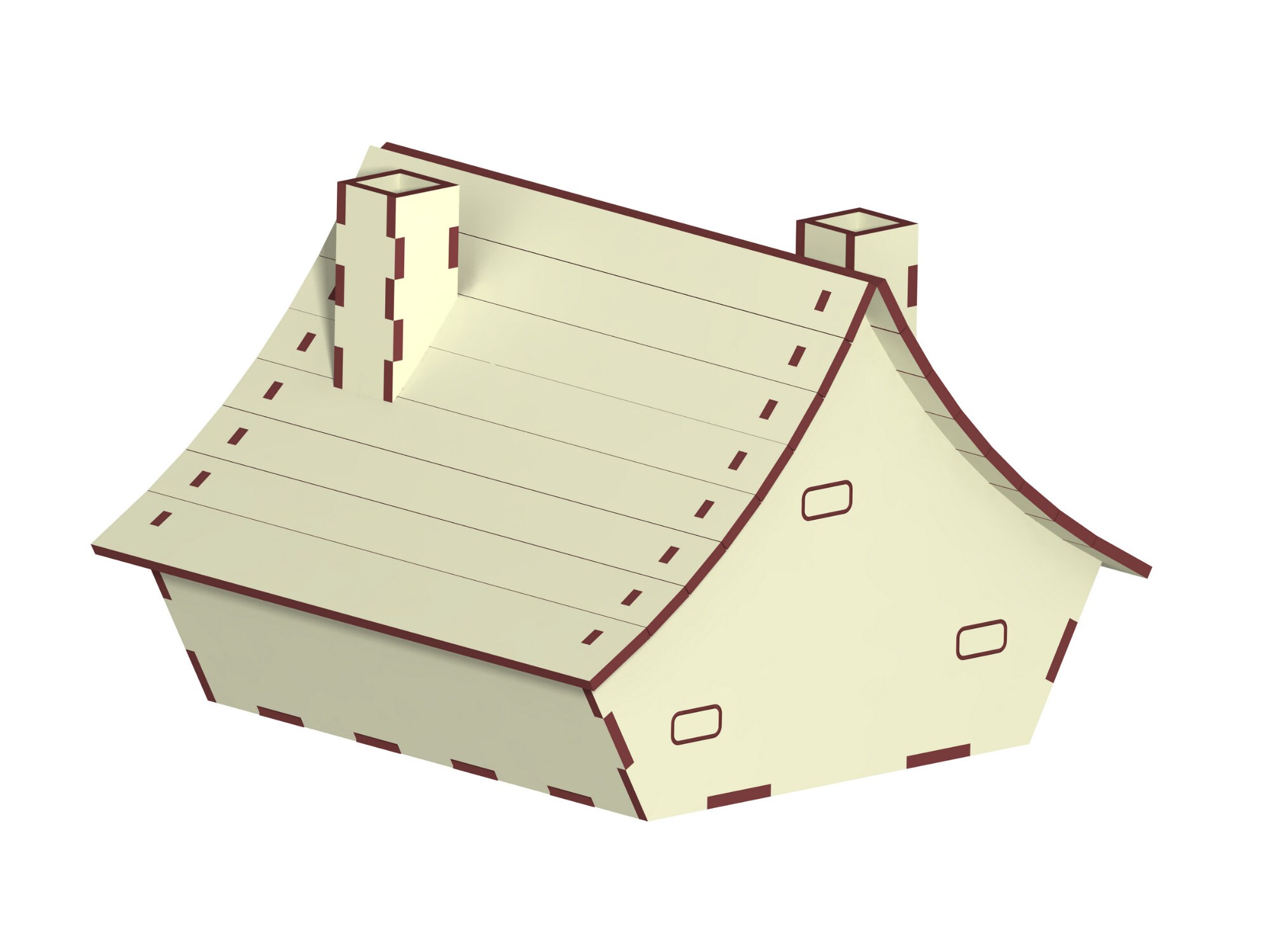 Laser Cut Bird Box Plywood Model Dxf and Dwg Laser Template Nesting ...