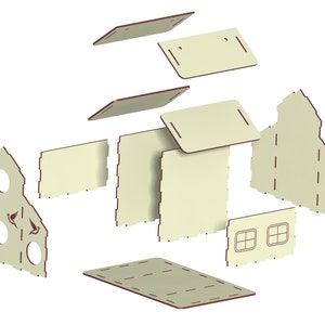 Laser Cut Bird Box Plywood Model Dxf and Dwg Laser Template Nesting ...