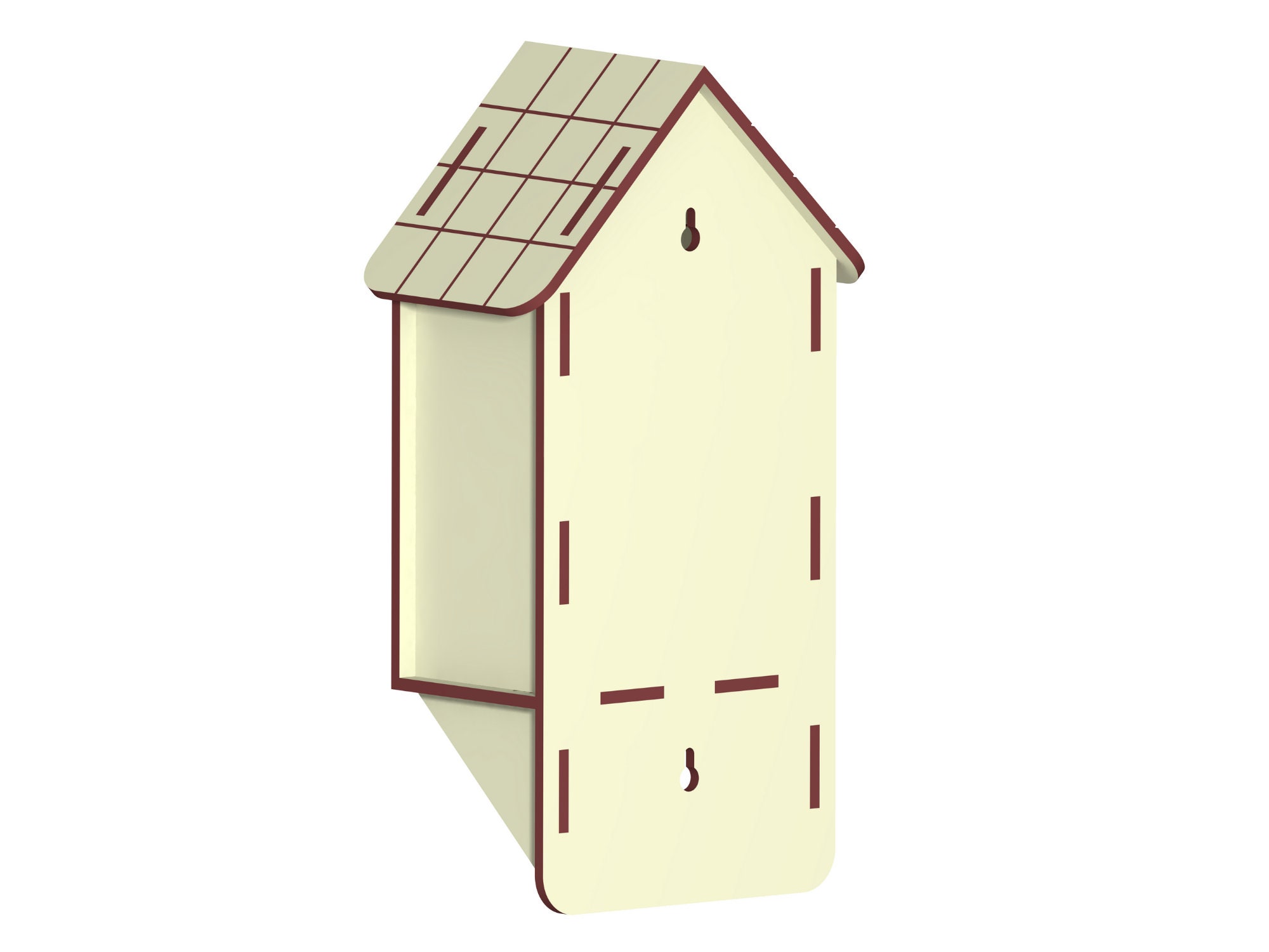 Laser Cut Bird Box Plywood Model Dxf and Dwg Laser Template Nesting ...