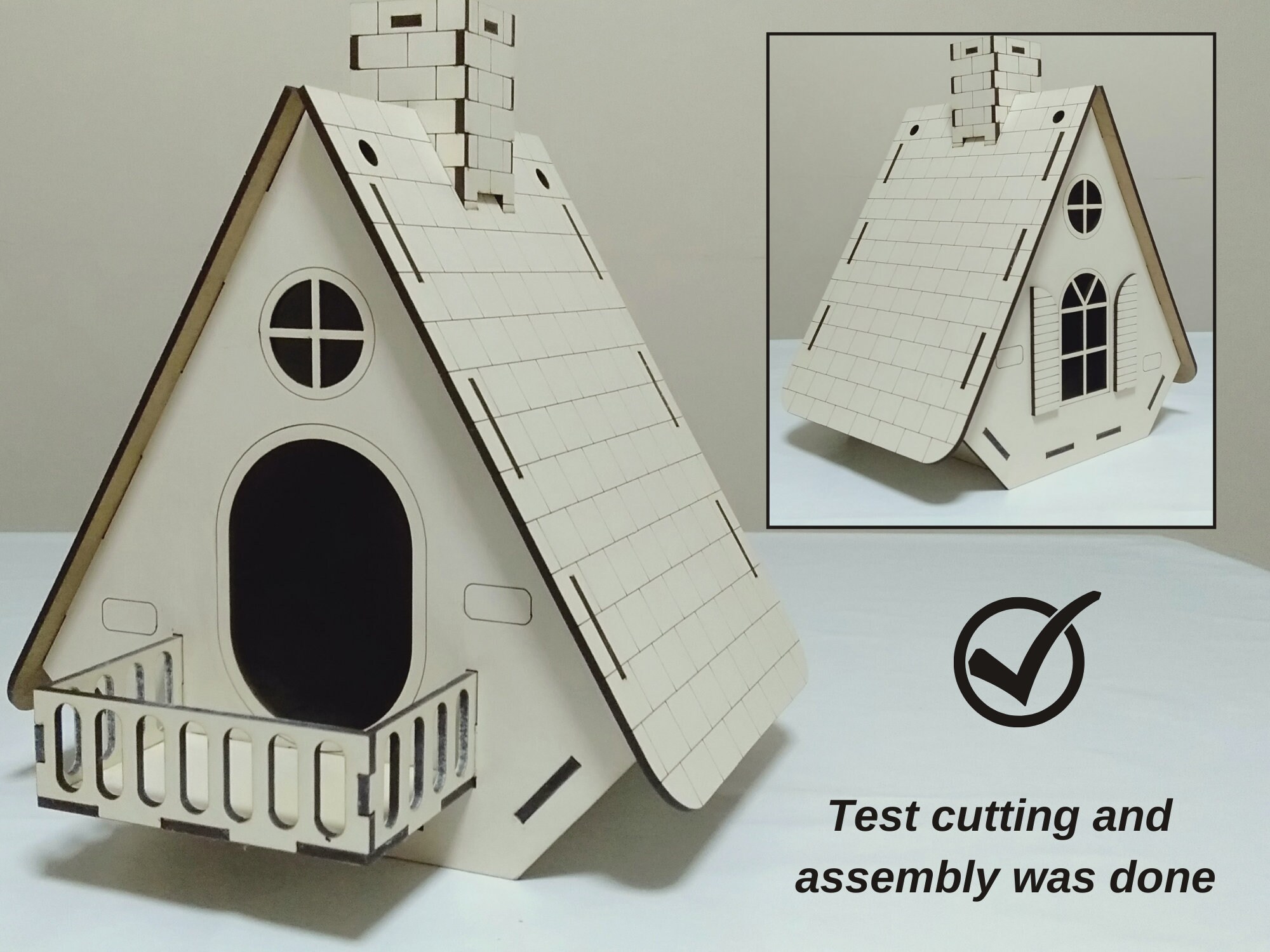 Laser Cut Bird Box Plywood Model Dxf and Dwg Laser Template Bird House ...