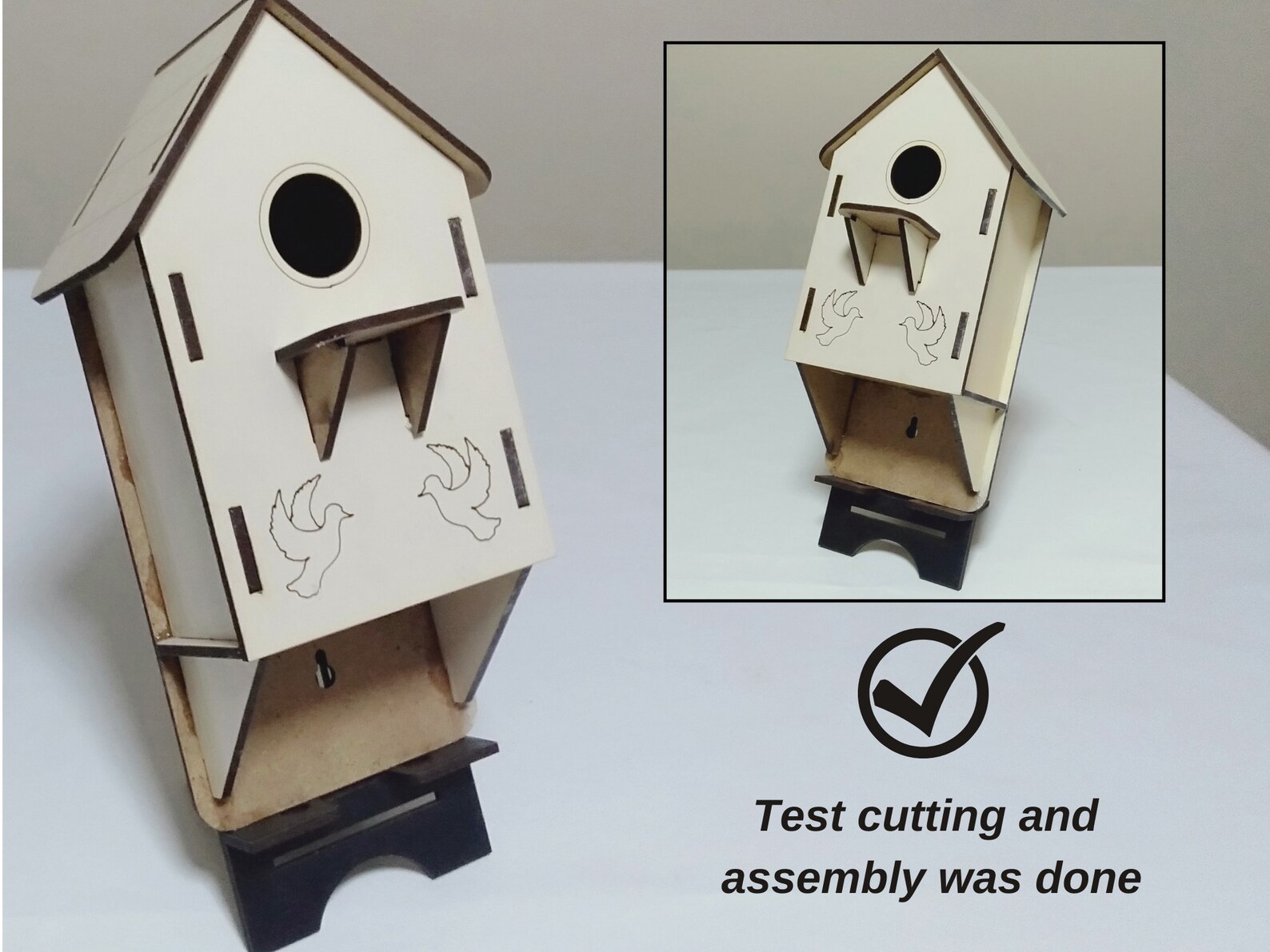 Laser Cut Bird Box Plywood Model Dxf and Dwg Laser Template Nesting ...
