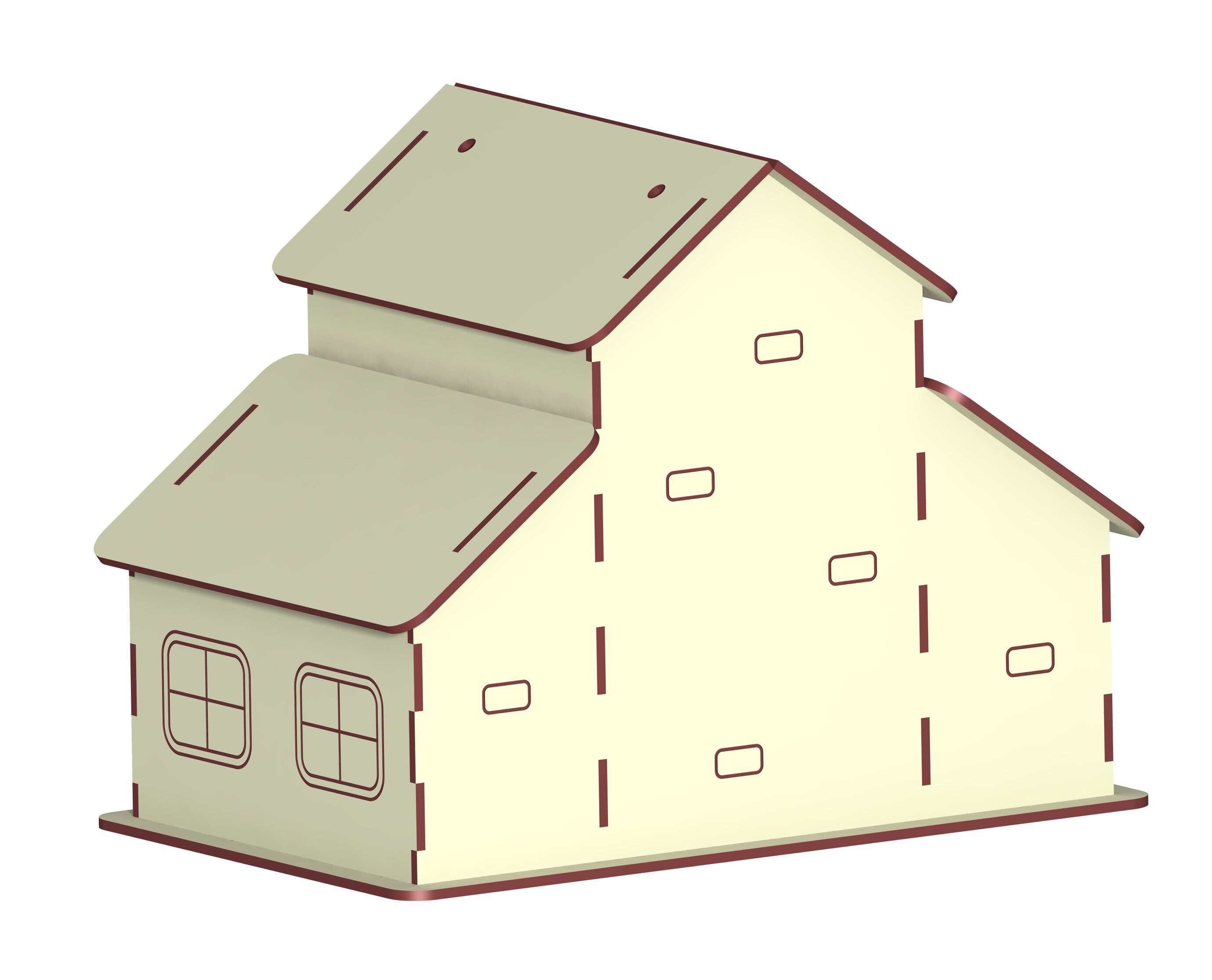 Laser Cut Bird Box Plywood Model Dxf and Dwg Laser Template Nesting ...