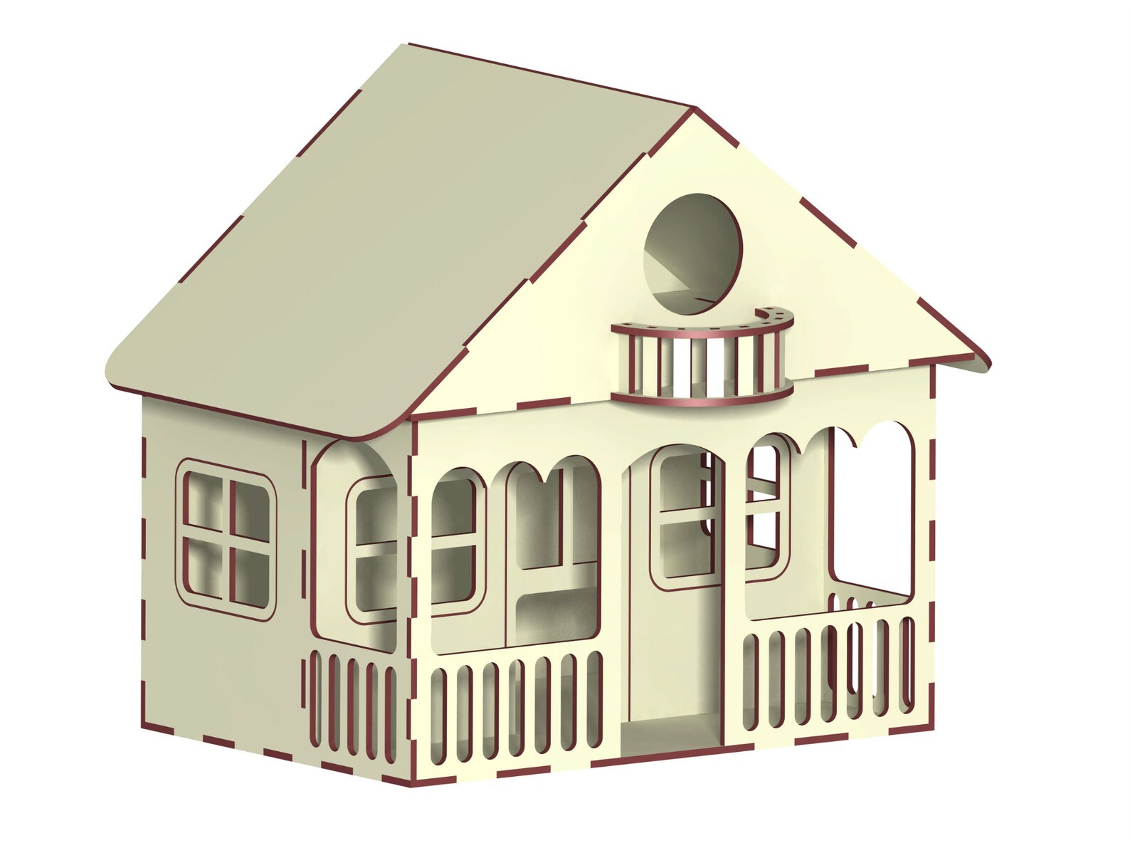 Laser Cut Bird Box Plywood Model Dxf and Dwg Laser Template Bird House ...