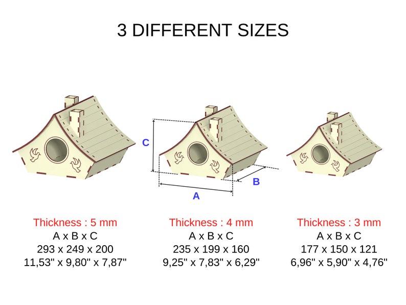 Laser Cut Bird Box Plywood Model Dxf and Dwg Laser Template Nesting ...