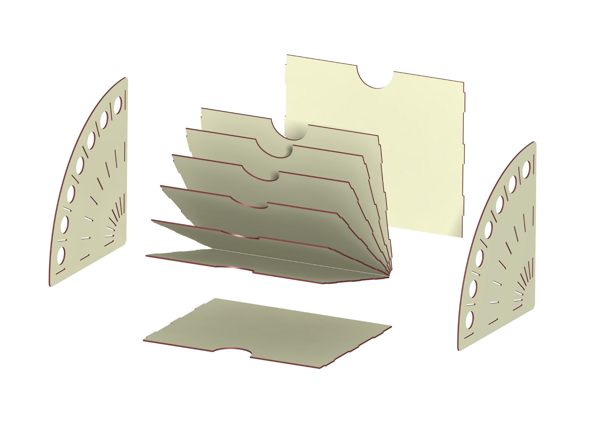 Laser Cut Stand Plywood Laser Files for Laser Cnc Plan Wooden Stand ...