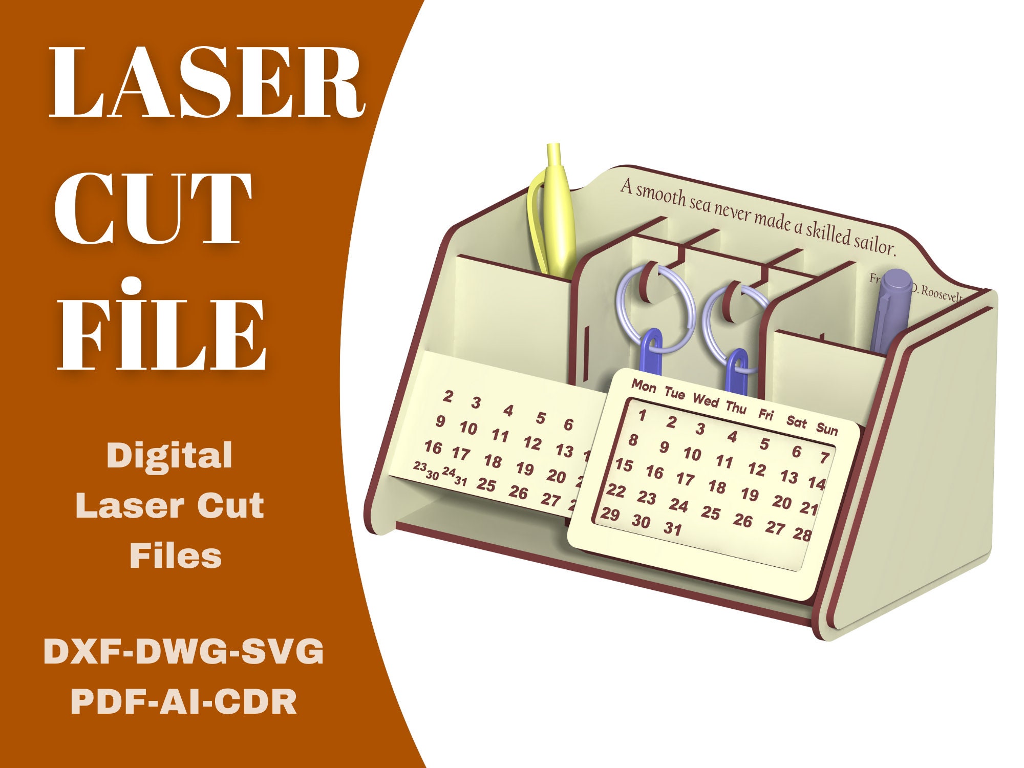 Perpetual Calendar Eternal Calendar, Calendar Table Decor, Calendar ...