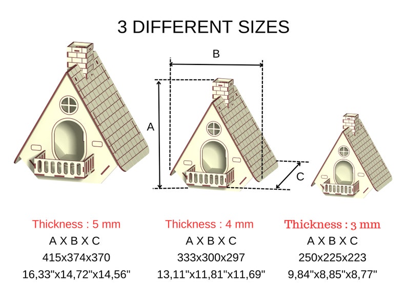 Laser Cut Bird Box Plywood Model Dxf and Dwg Laser Template Bird House ...