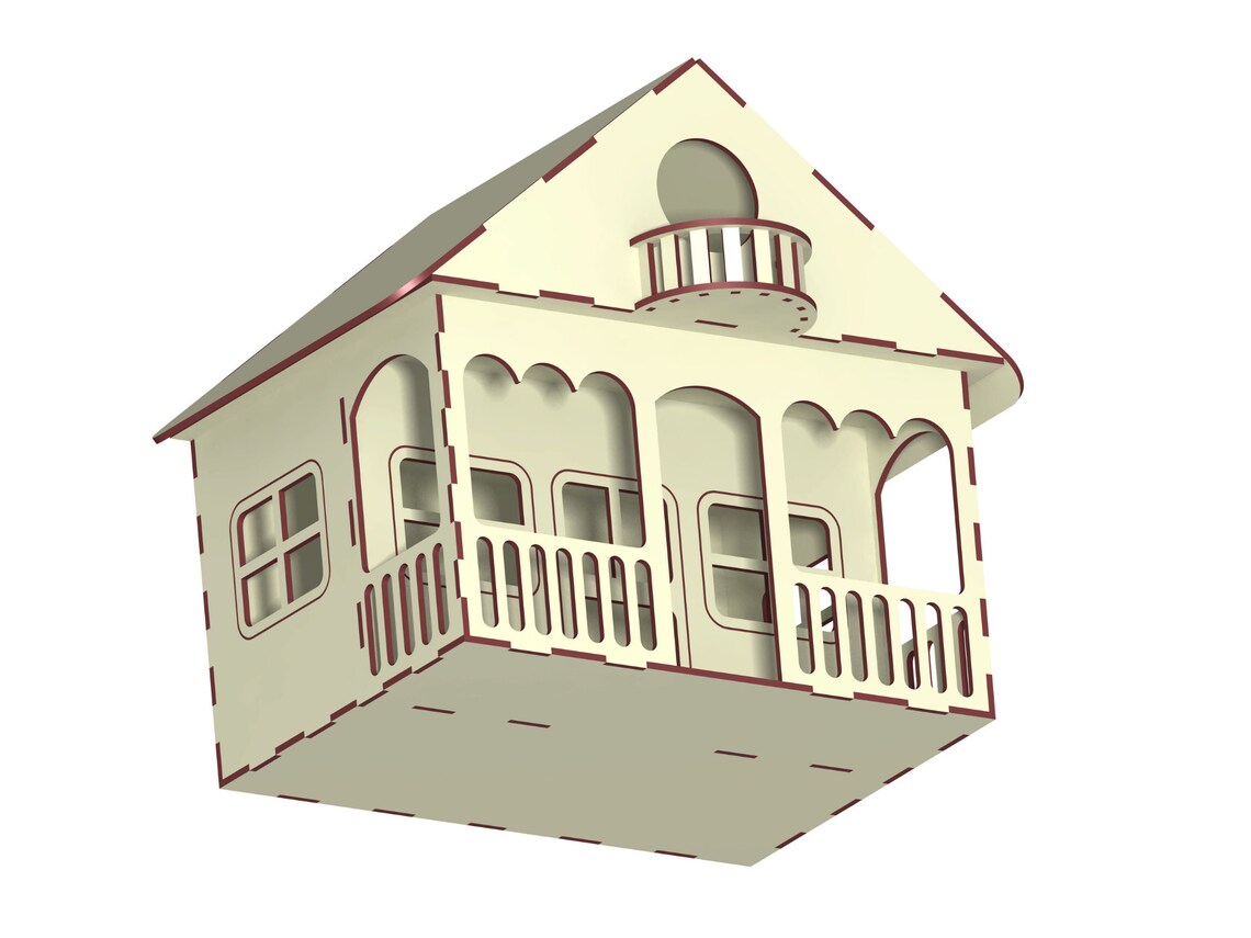 Laser Cut Bird Box Plywood Model Dxf and Dwg Laser Template Bird House ...