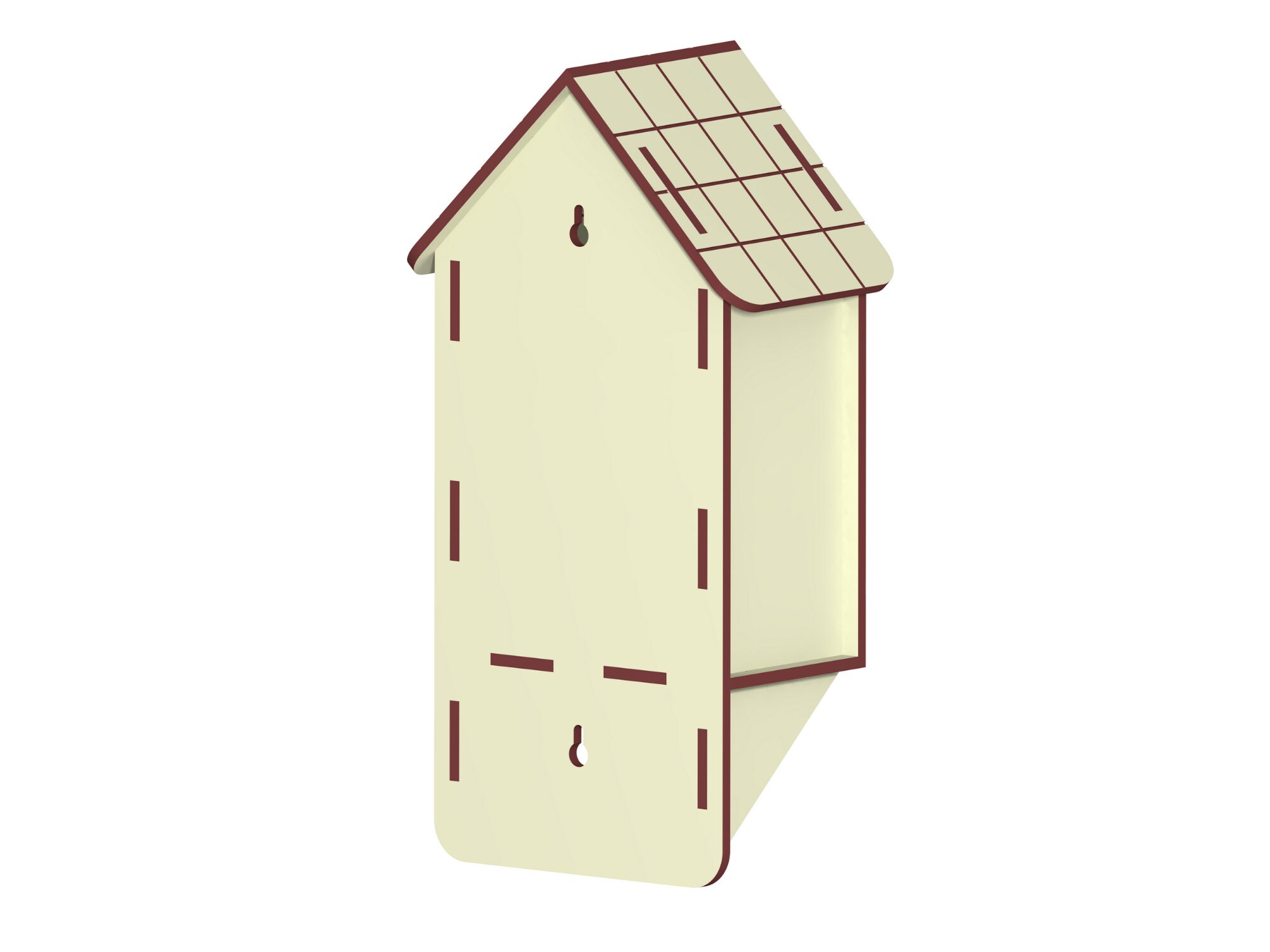 Laser Cut Bird Box Plywood Model Dxf and Dwg Laser Template Nesting ...