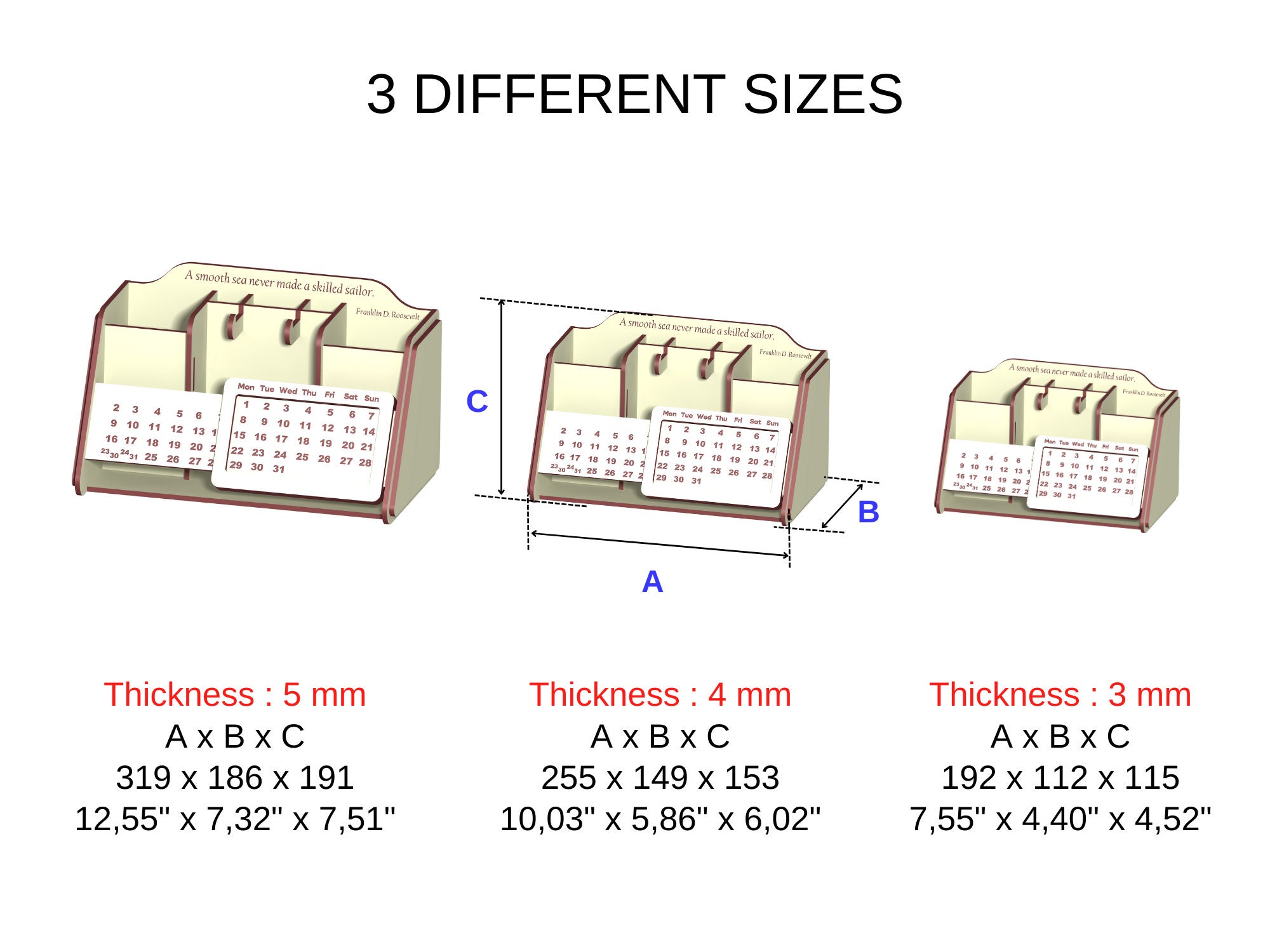 Perpetual Calendar Eternal Calendar, Calendar Table Decor, Calendar ...