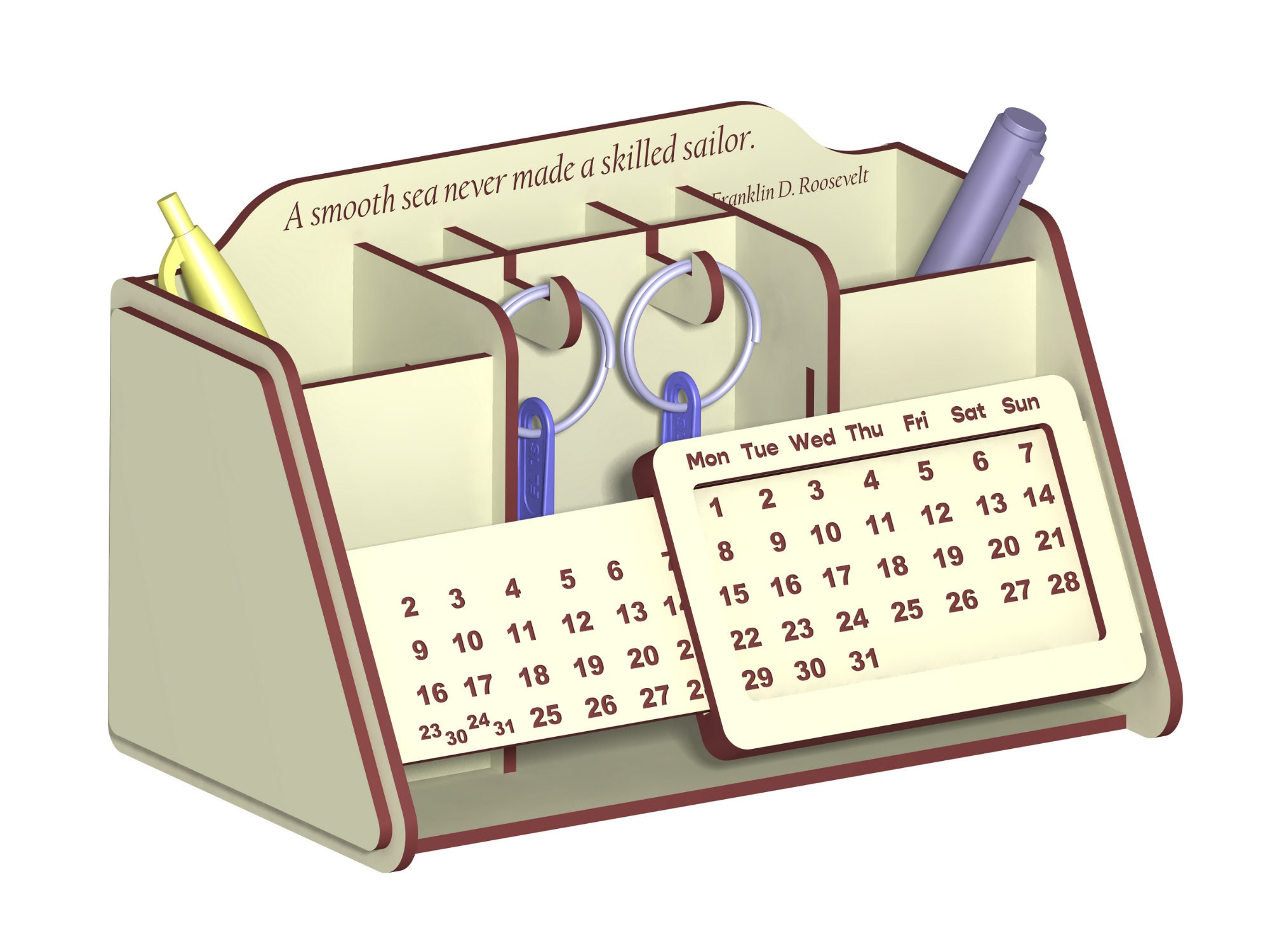 Perpetual Calendar Eternal Calendar, Calendar Table Decor, Calendar ...