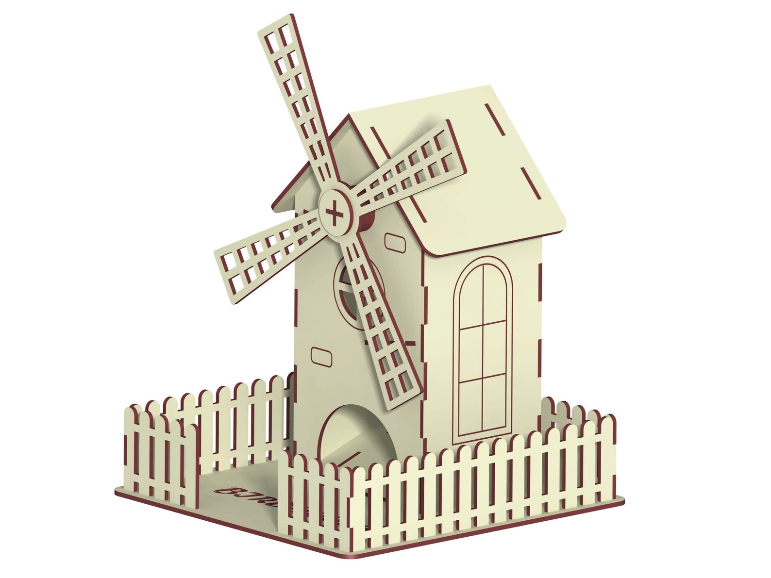 Laser Cut Bird Box Plywood Model Dxf and Dwg Laser Template Bird House ...