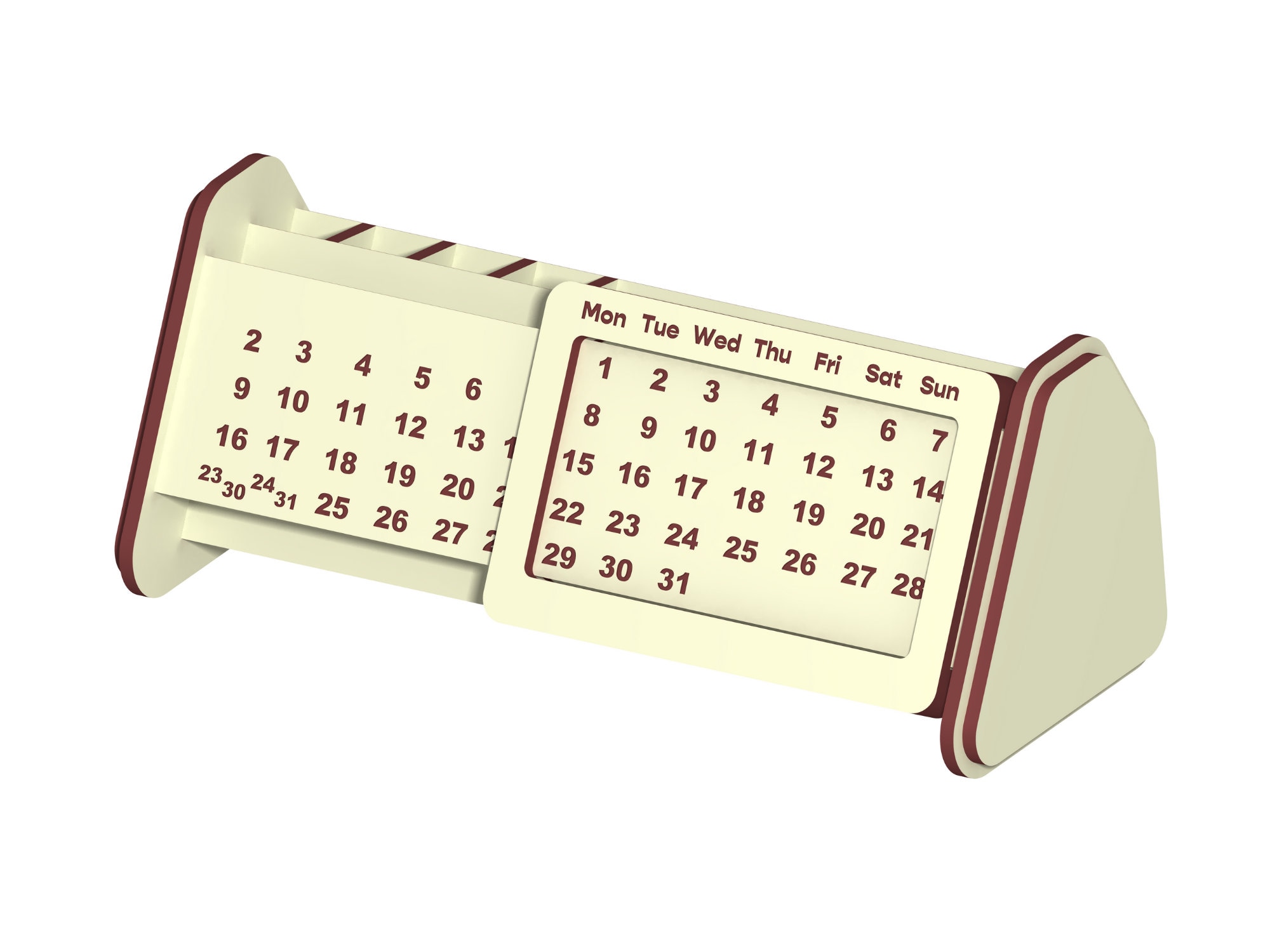 Perpetual Calendar Eternal Calendar, Calendar Table Decor, Calendar ...