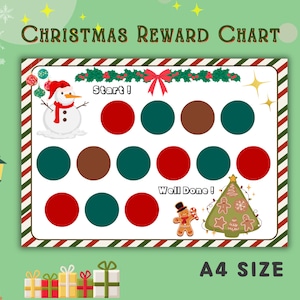 Printable Christmas Reward Chart for Kids Printable Daily Chore Chart ...