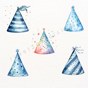 21 PNG Watercolor Party Hats Clipart Birthday Party Hats PNG Colorful ...