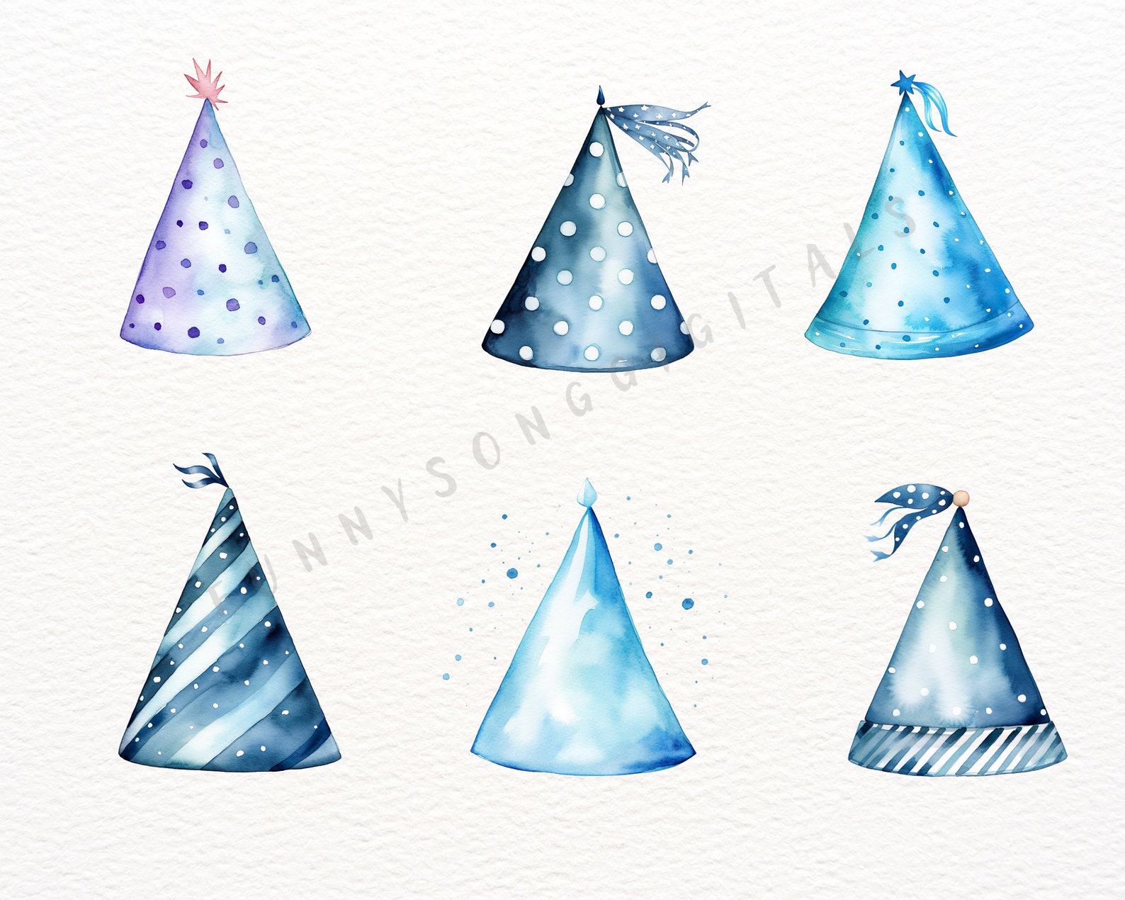 21 PNG Watercolor Party Hats Clipart Birthday Party Hats PNG Colorful ...