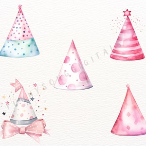 20 PNG Watercolor Party Hats Clipart Birthday Party Hats PNG Colorful ...